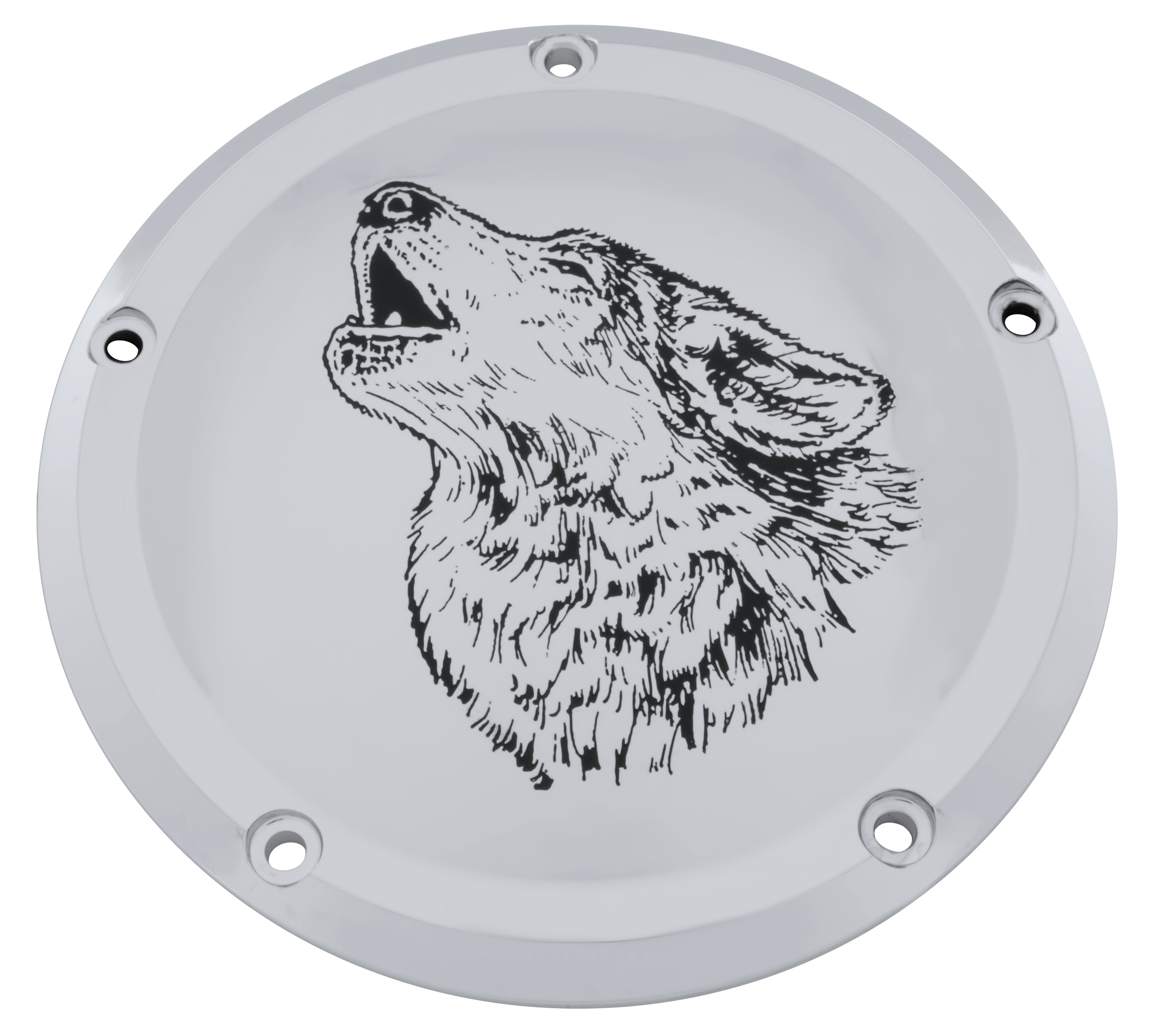 Wolf Derby Cover, 7 ¾ inches diameter – Custom Engraving Ltd