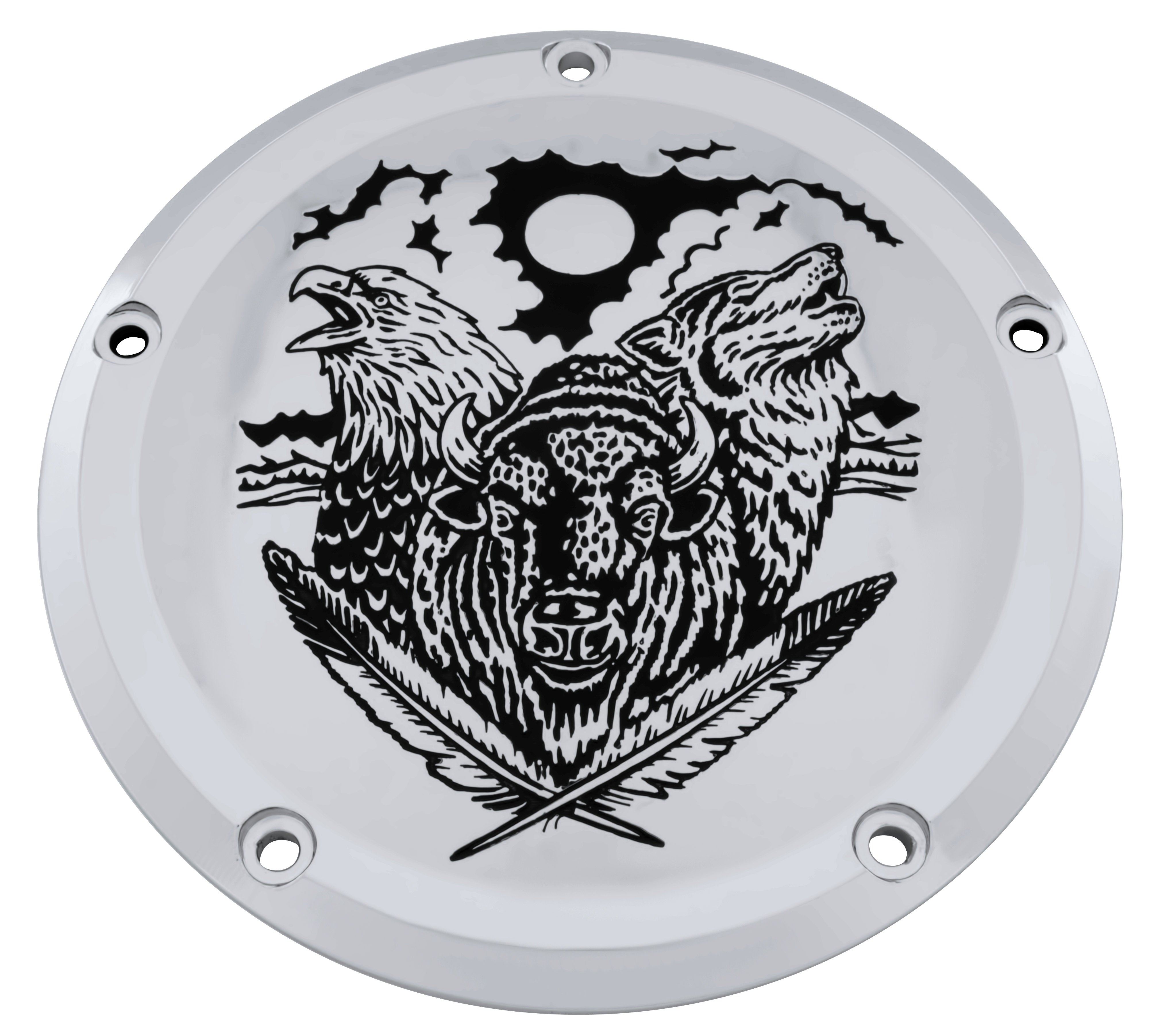 Wildlife Trio Derby Cover, 7 ¾ inches diameter – Custom Engraving Ltd