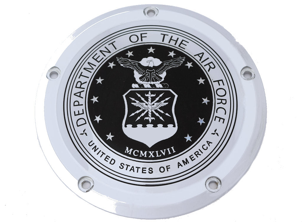 US Air Force Seal, Black & Chrome, Milw 8 Derby Cover – Custom ...