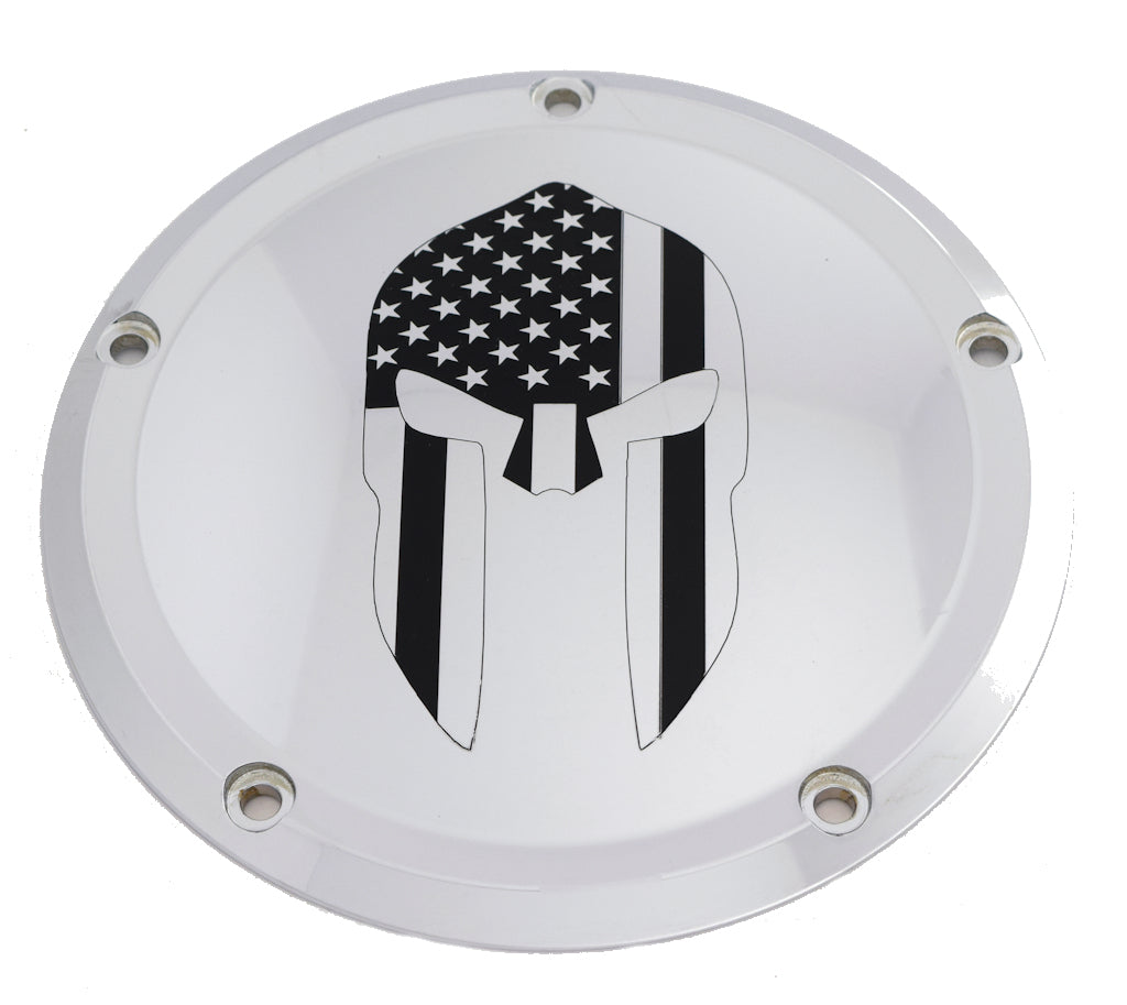 All Black Spartan 7 ¾ inches in diameter – Custom Engraving Ltd