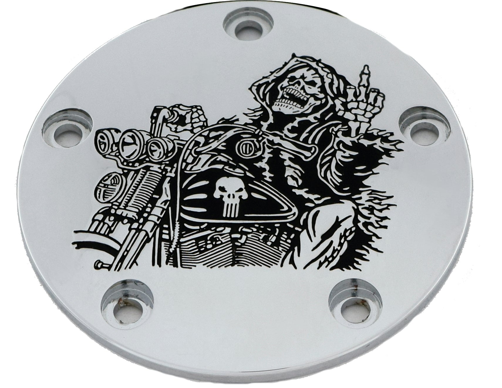 Skeleton Flipping-04, TC Timer Cover – Custom Engraving Ltd