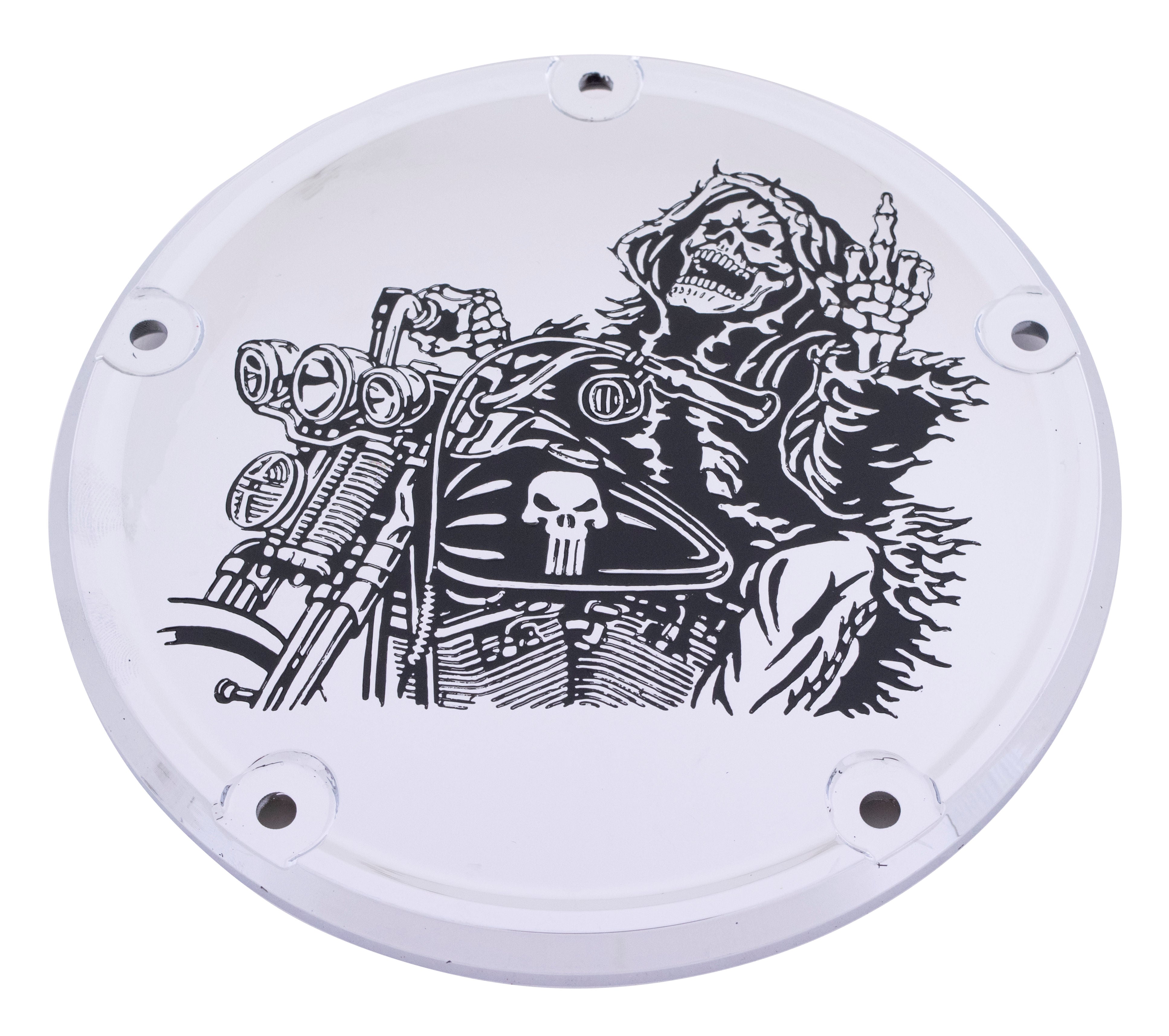 Skeleton Flipping - Sport Glide Derby Cover – Custom Engraving Ltd