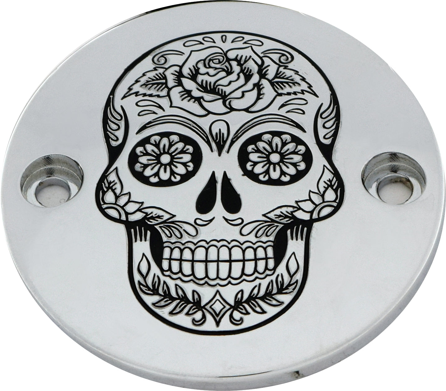 Sugar Skull I M8 Timer Cover – Custom Engraving Ltd